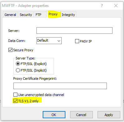 How to configure MessageWay to use TLS 1.2 only - Progress Community
