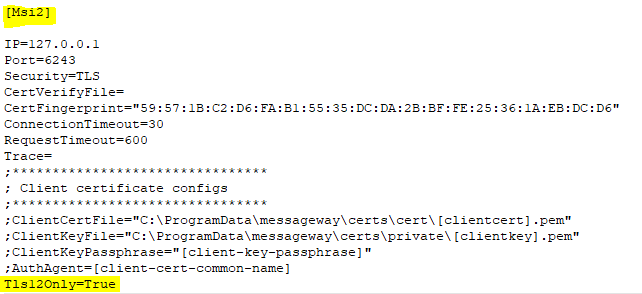 How to configure MessageWay to use TLS 1.2 only - Progress Community