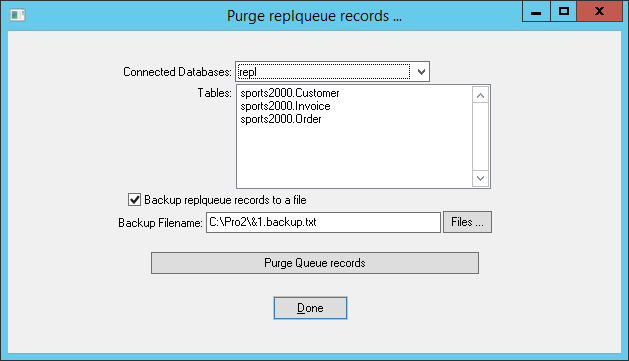 Pro2 - How to delete records from the replqueue for a given table ...