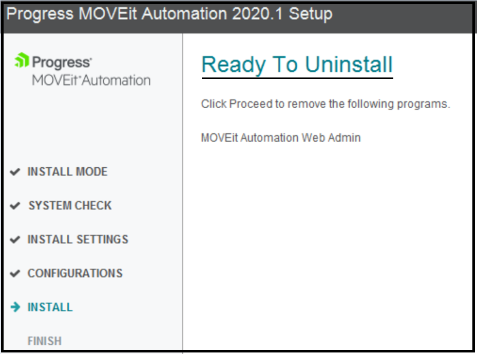 How To Un Install Moveit Automation Web Admin Progress Community 7090