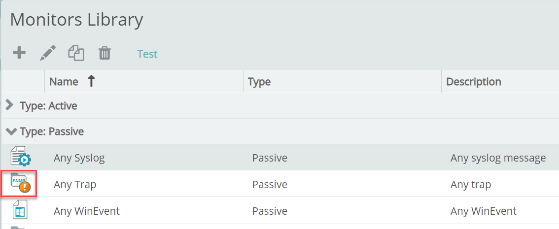 SNMP Trap Icon shows a file with an exclamation point. Does the ...