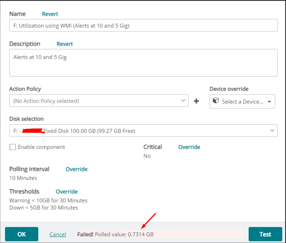When Monitoring Disk Space With Wmi Or Snmp From Apm Disk Space Returns An Incorrect Data