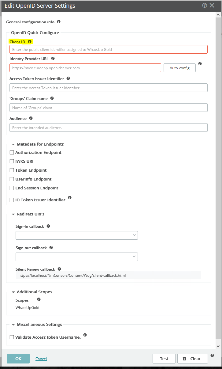 OpenID Client ID - Progress Community