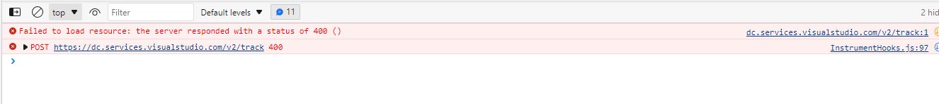 "https://dc.services.visualstudio.com/v2/track 404" Error in browser console - Progress Community