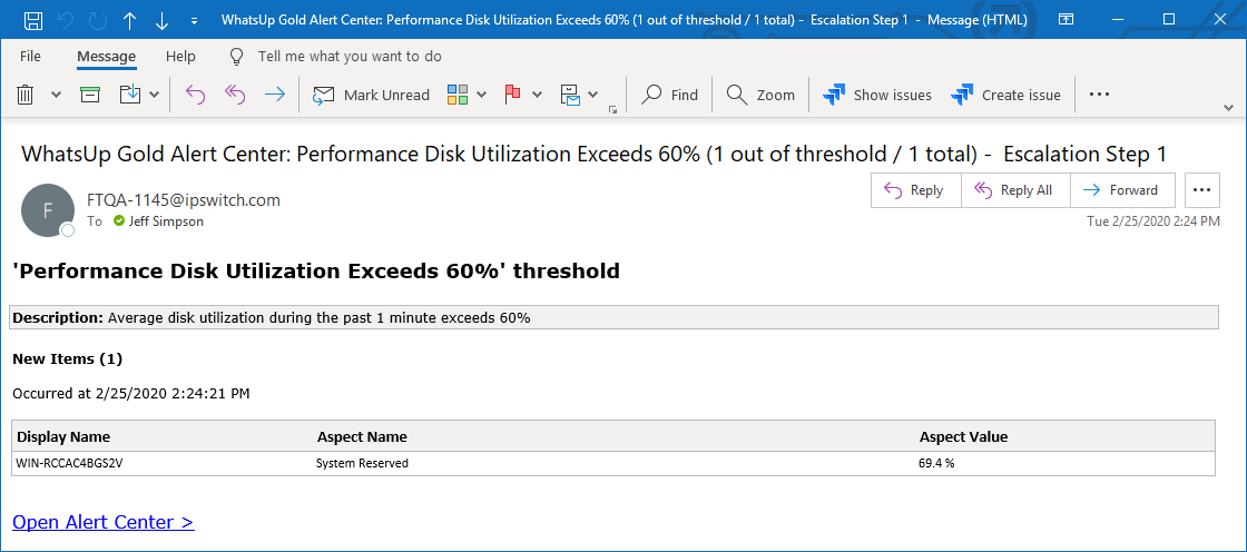 Troubleshooting Alert Center email notifications for Performance Monitor Thresholds - Progress ...