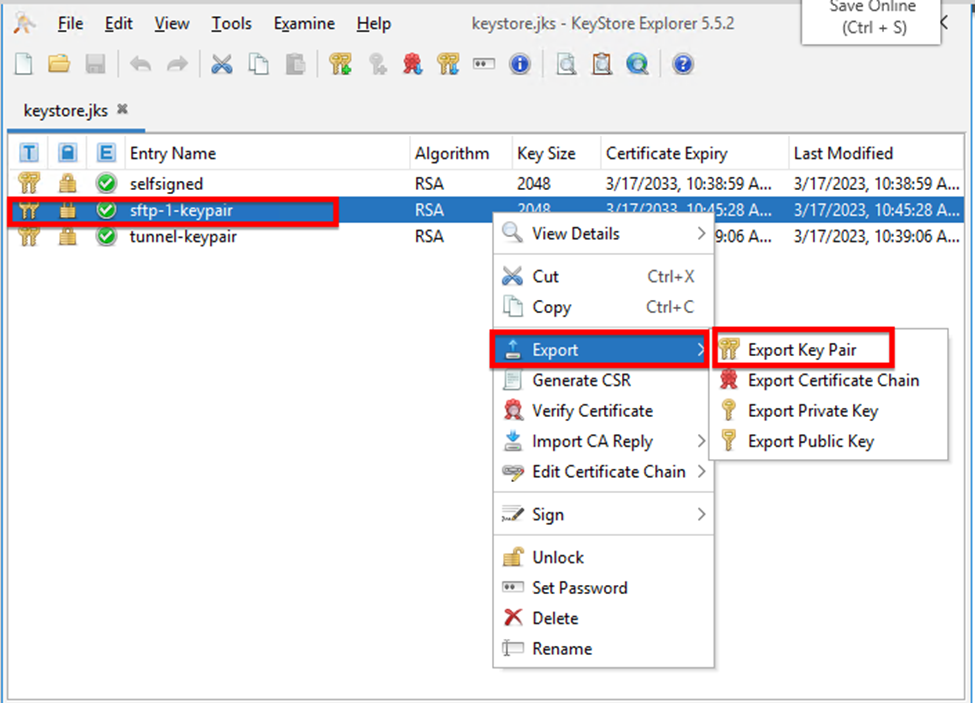 How Can I Export Import My Ipswitch Gateway Proxy Ssh Key Pair