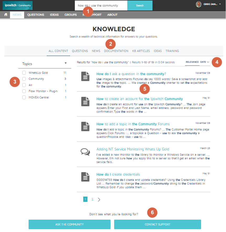 Using Search and the Knowledge Base - Progress Community