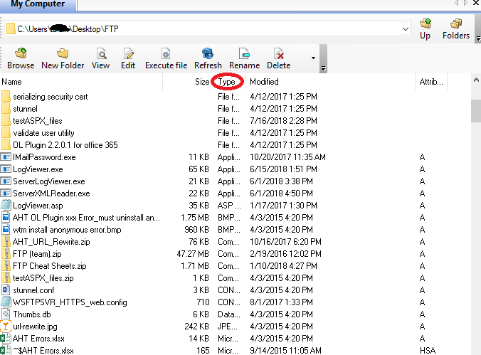 How to sort my files by file extension in my WS_FTP pane view ...