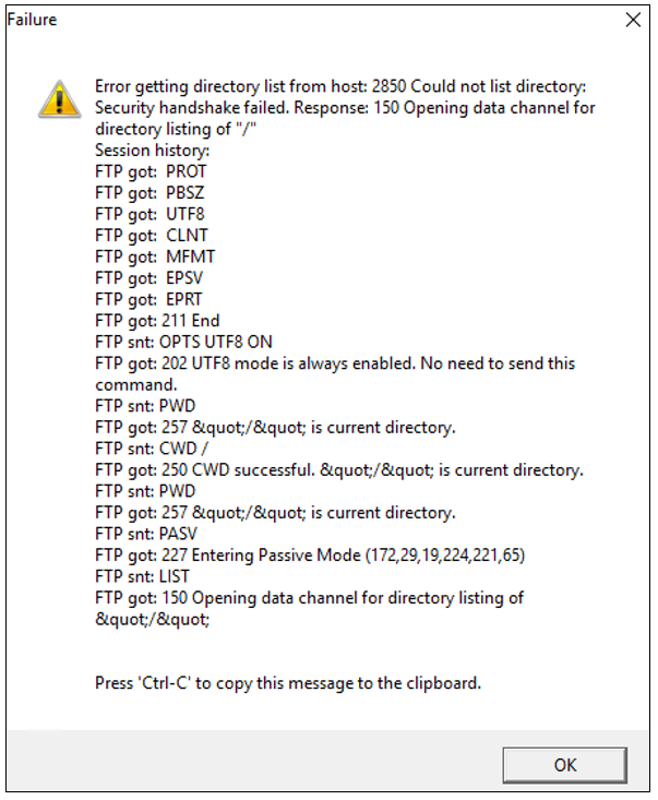 FileZilla - Connecting via FTPS - Progress Community