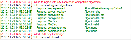 Failing SSH Key Exchange due to no compatible algorithms - Progress Community