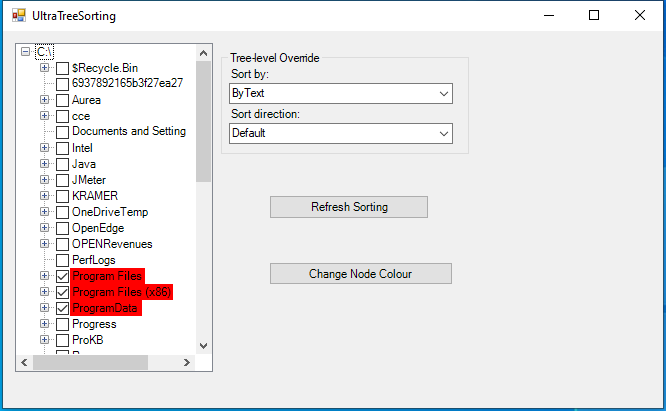 How to change the background colour of an UltraWin Treeview node? - Progress Community