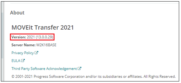 MOVEit Transfer - How to Check My Software Version - Progress Community