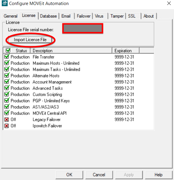 How to update the MOVEit license file - Progress Community