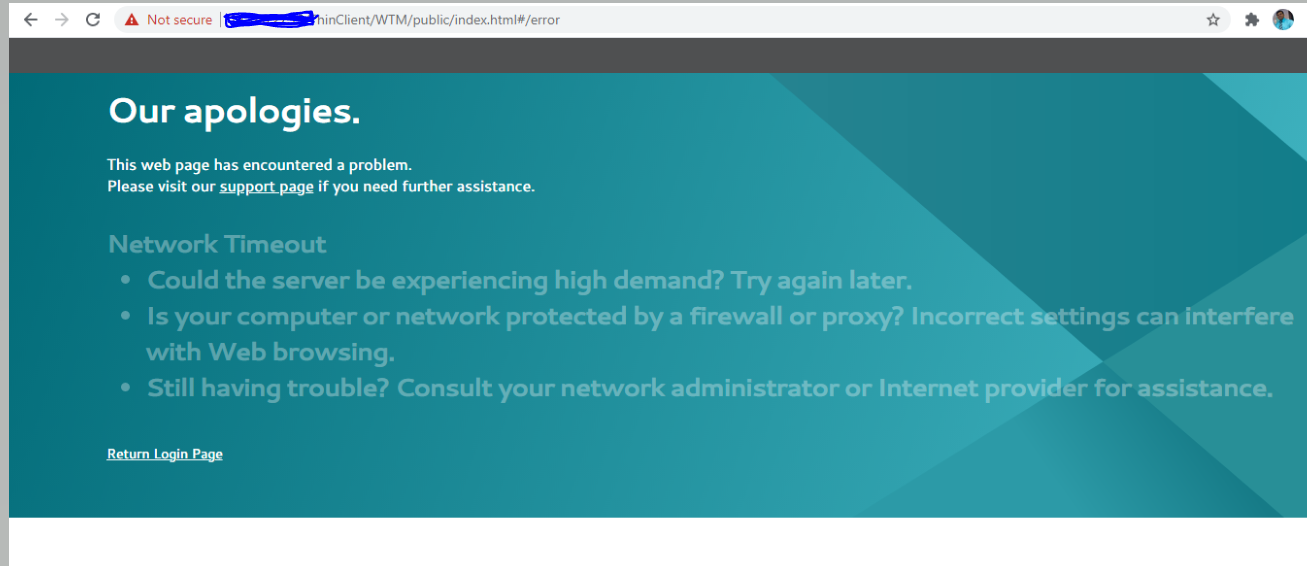 Network Timeout Error When Logging Into Wsftp Server Web Transfer Module Progress Community 