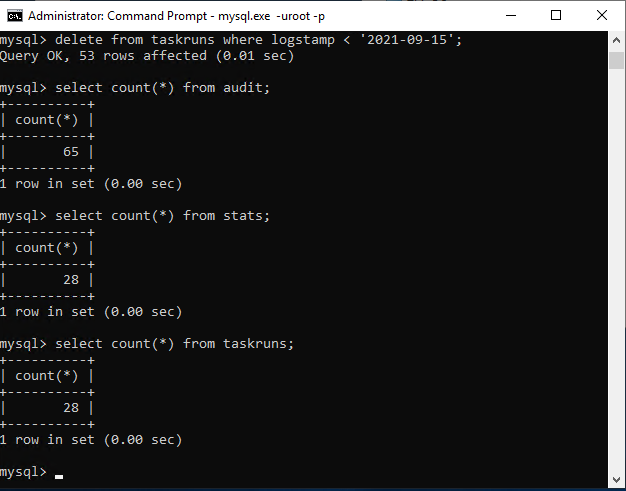 Moveit Automation Manually Trim Mysql Statistics Database Progress Community