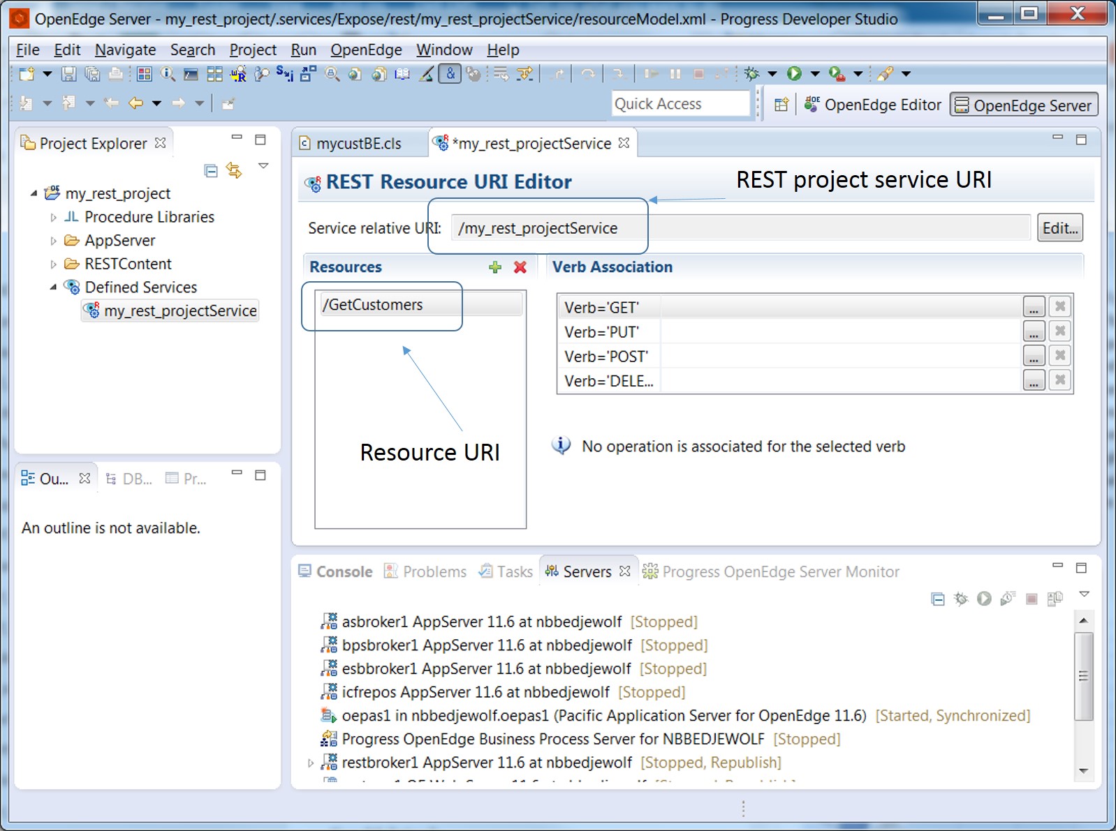 How to find the URI of a REST service. - Progress Community