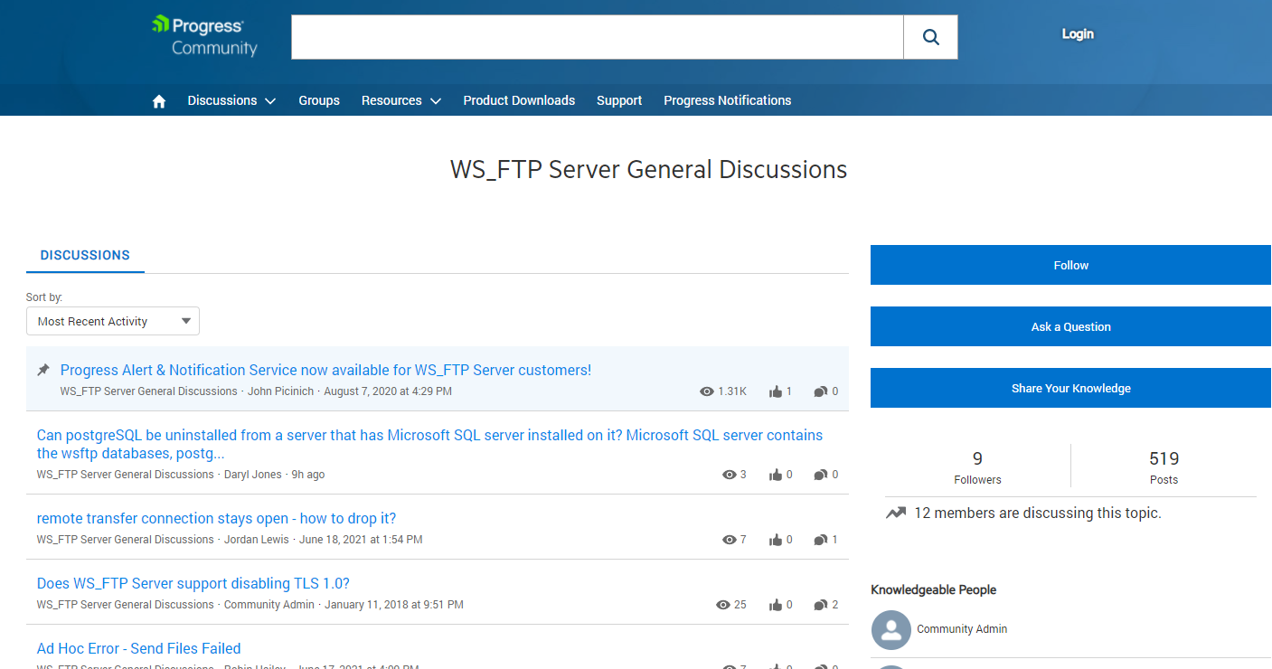 WS_FTP General Discussions - Progress Community