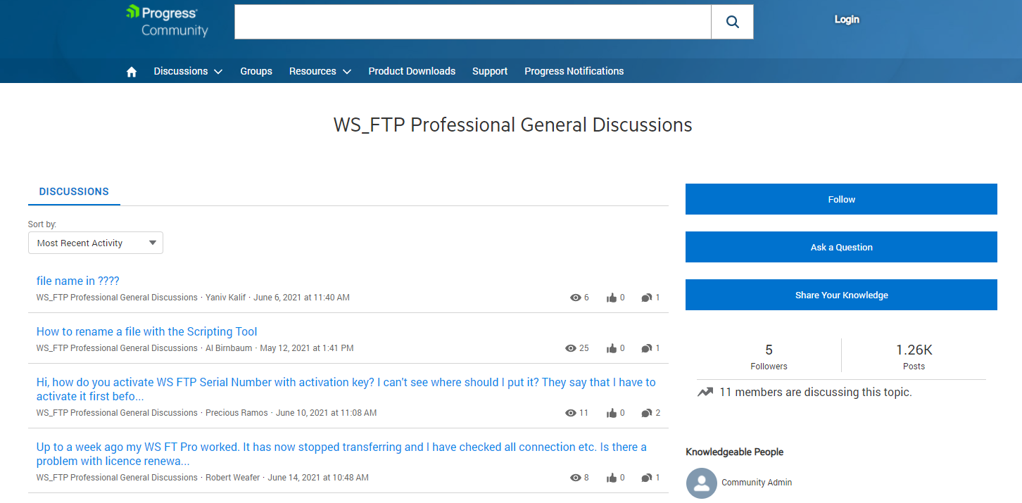 WS_FTP General Discussions - Progress Community
