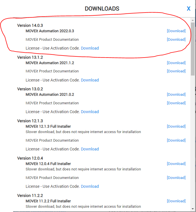 How to download the MOVEit Product and License files - Progress Community
