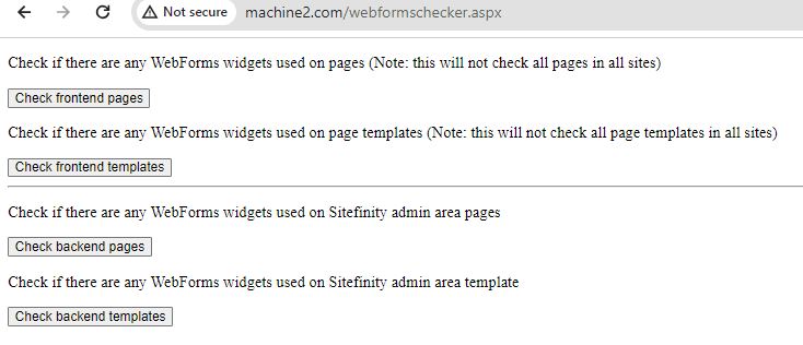 How to check if a site uses webforms widgets - Progress Community