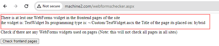 How to check if a site uses webforms widgets - Progress Community