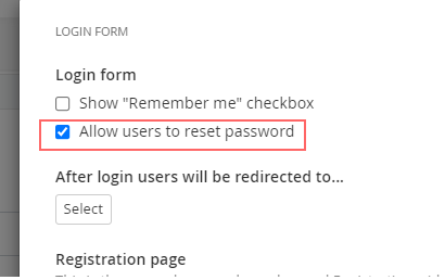 How does reset password widget work with custom membership provider - Progress Community