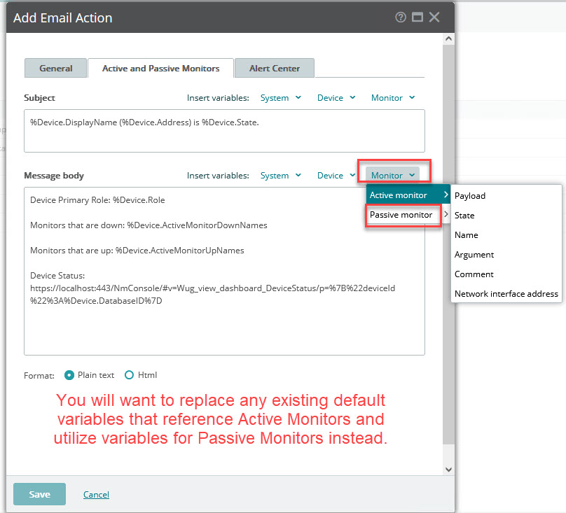 Alert Actions for Passive Monitors - Progress Community