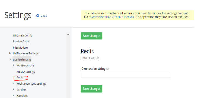Two different places to setup Redis cache - Progress Community