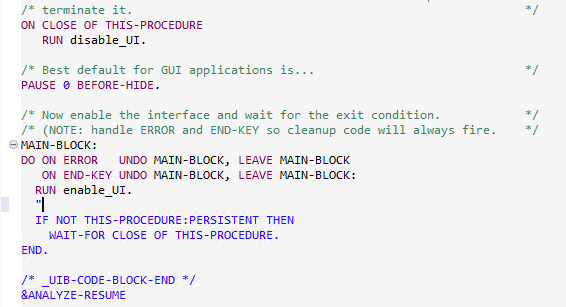 Pdsoe Quotes In Appbuilder Generated W Makes Code Block Read Only Progress Community 