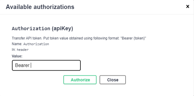 After requesting API token getting error 401: "Authorization has been ...