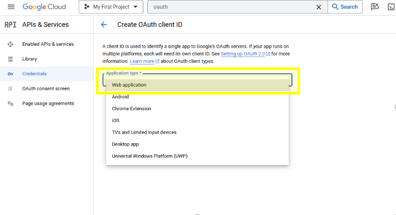 How to register an application in Google cloud console for SMTP/OAuth2 Authentication - Progress ...