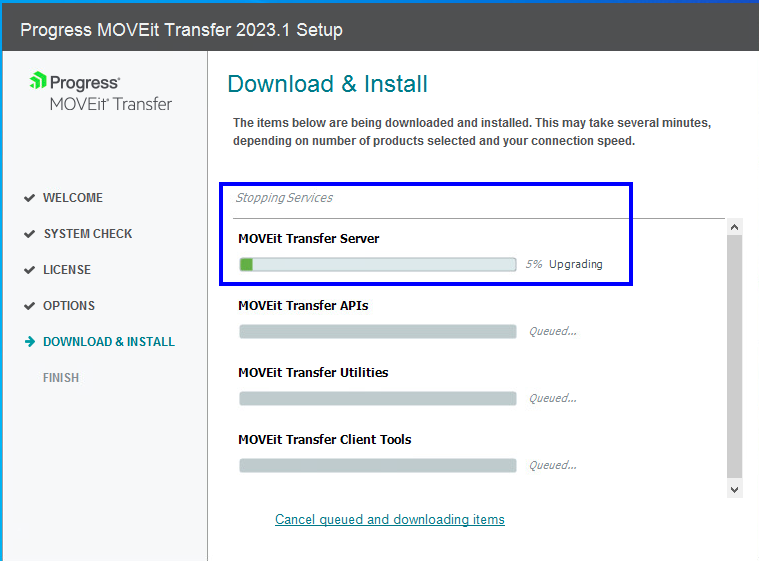 The MOVEit Transfer cert management service is stuck "starting" and may ...