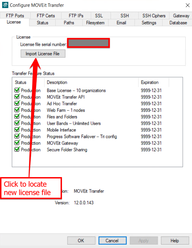 How to update the MOVEit license file - Progress Community