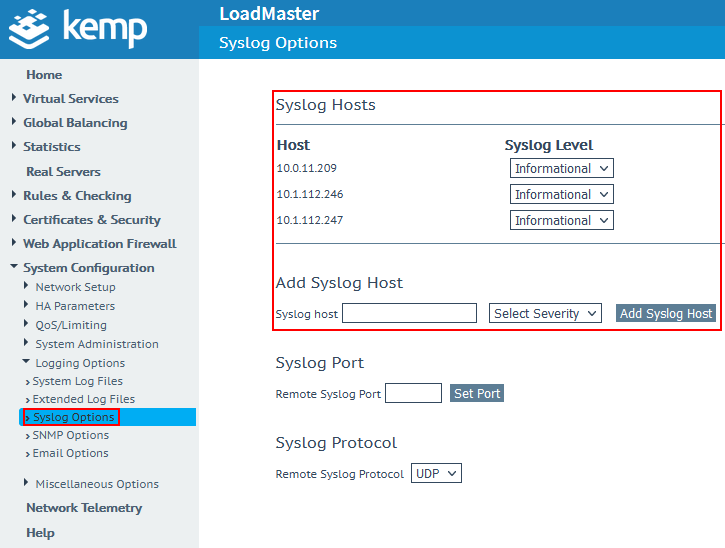 How to configure the LoadMaster to send unexpected reboot event logs to ...