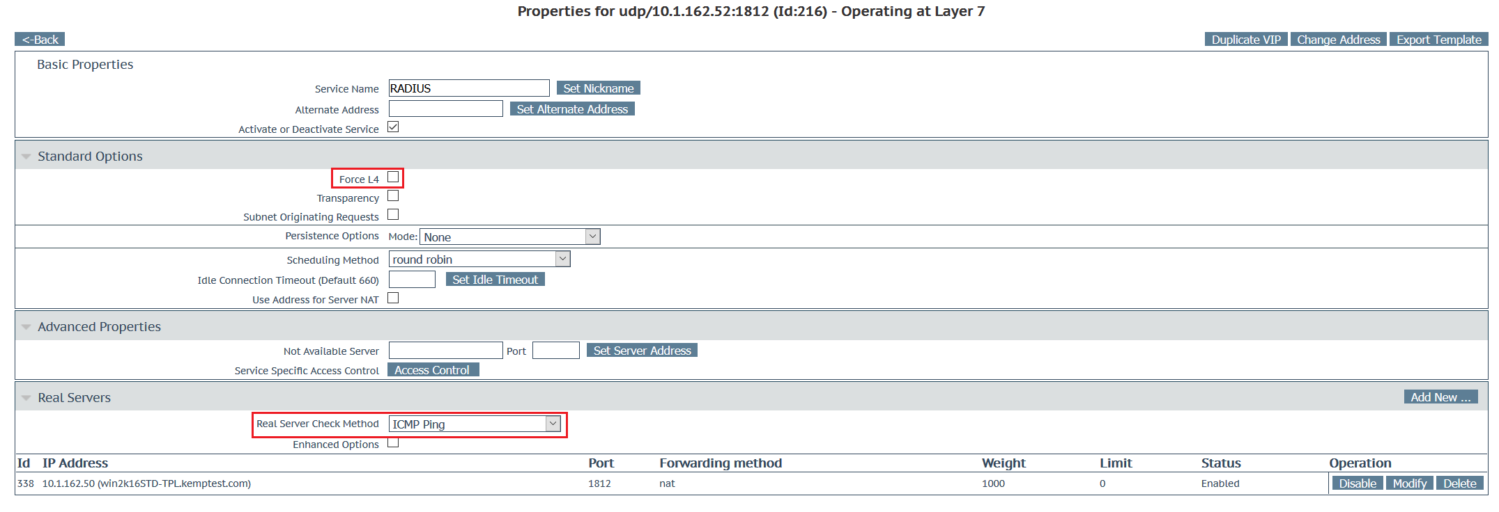 How To Create A Virtual Service For Load Balancing Ldap Ldaps Or Radius Requests Progress