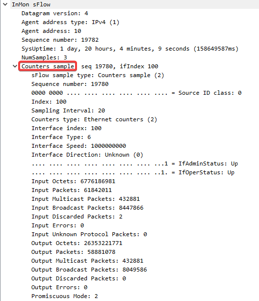 sFlow counter sample versus flow sample - Progress Community