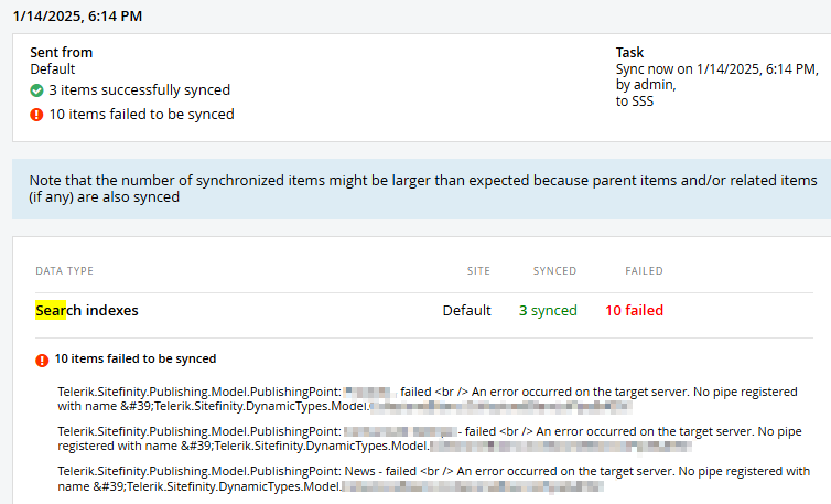 Sitesync No Pipe Registered With Name Telerik Sitefinity Dynamictypes Model Progress Community