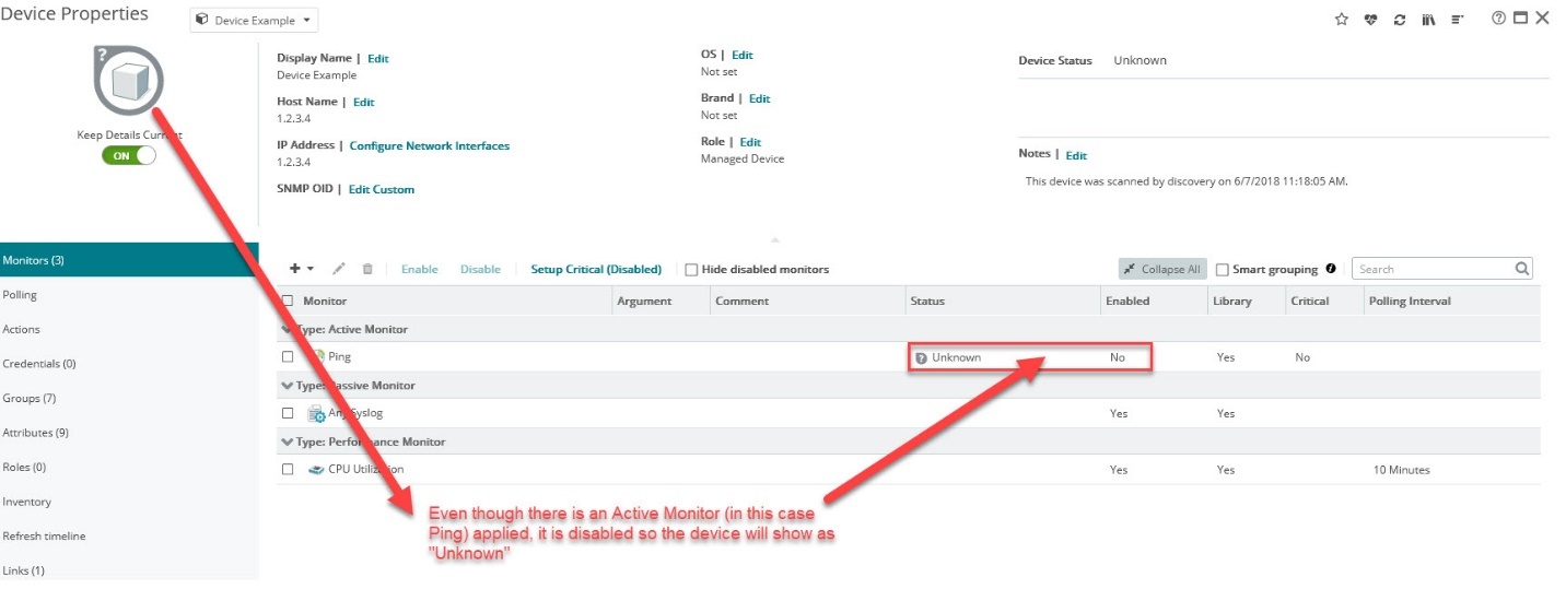 Troubleshooting devices or monitors in Unknown status - Progress Community