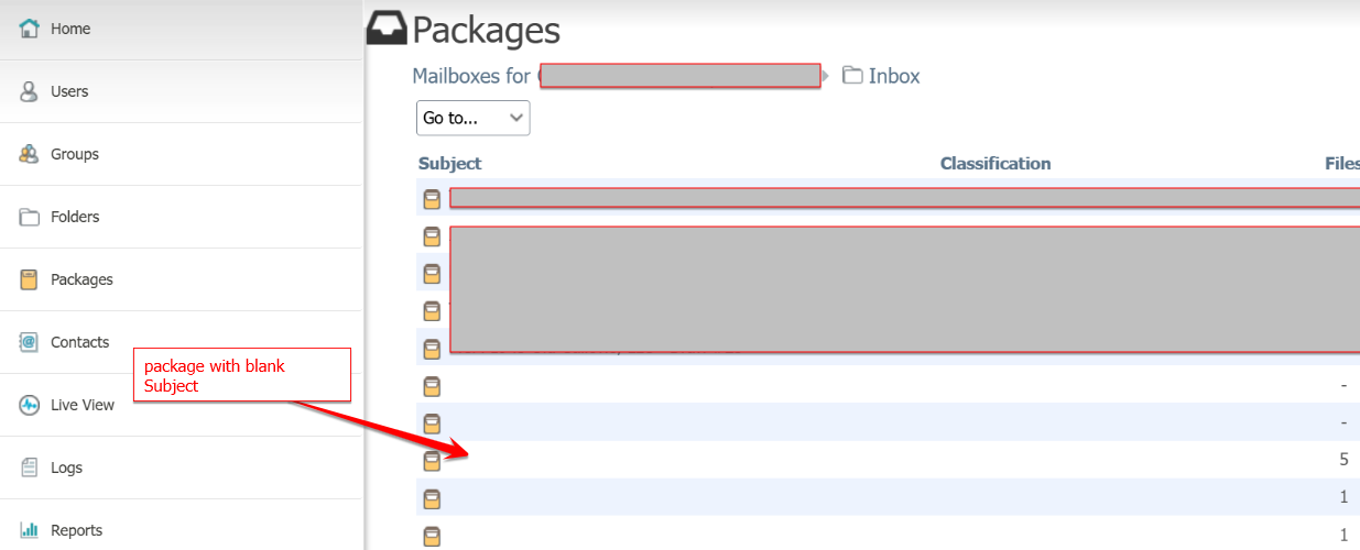 How to view old packages showing blank subject in the inbox ? - Progress Community