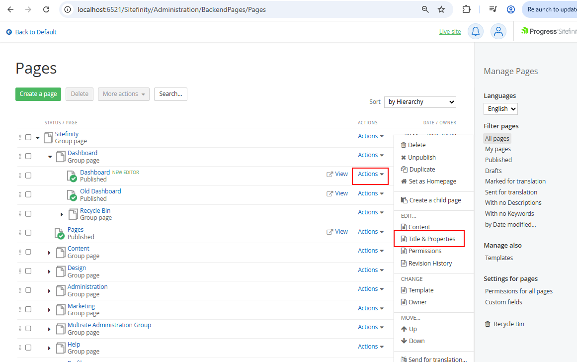 New dashboard page breaks after metadata change - Progress Community